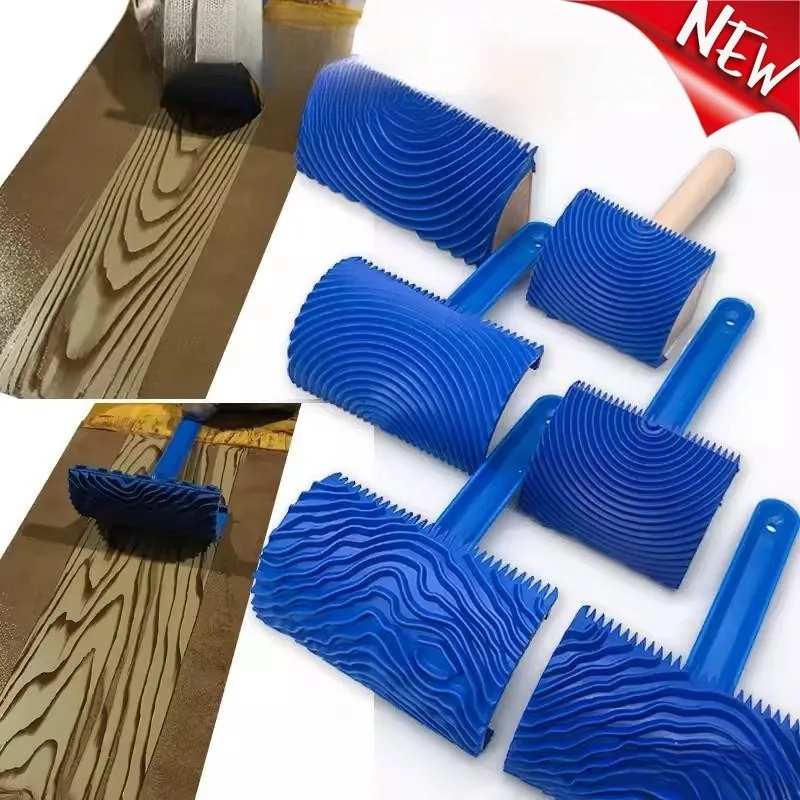 Wood-graining-comb-tool-rubber-imitation-grain-paint-roller-Brush ...