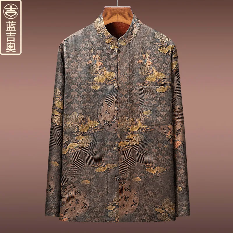 Lanjiao traje Tang de hilo Xiangyun de alta gama para hombre, Top de ...