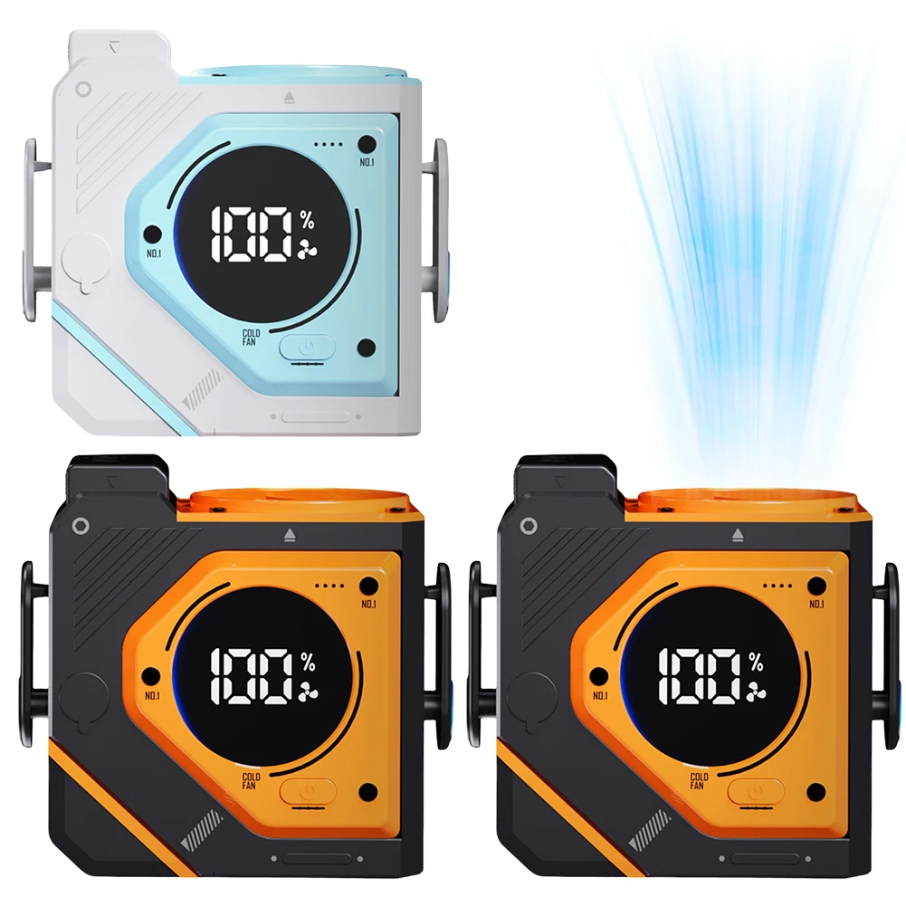 Outdoor-Camping-Fan-3-Speeds-Hanging-Neck-Waist-Fan-5000-9800mAh-Body ...