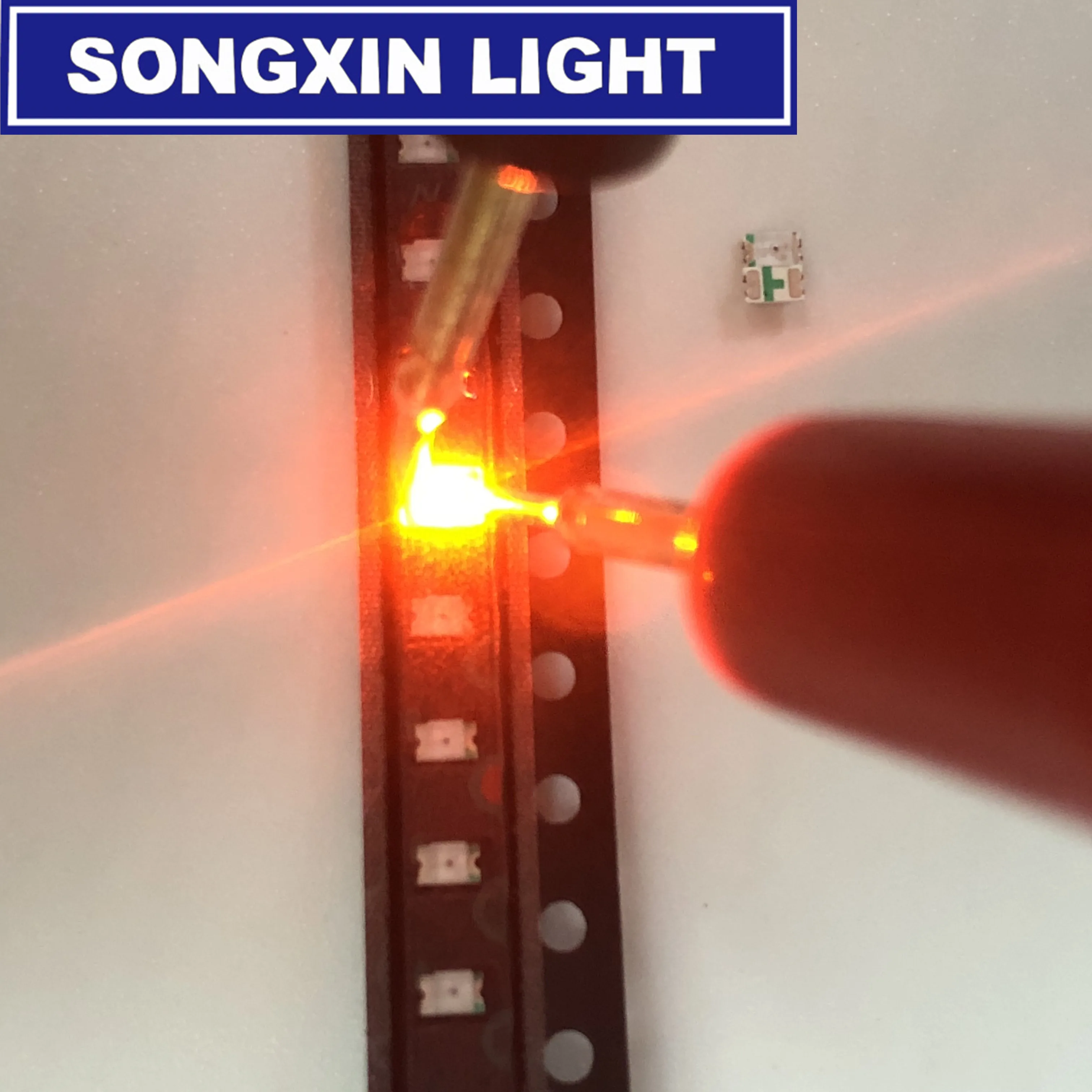 100 pcs 0805 SMD Orange Amber led 600-610nm SMT LED Light Diode Water ...