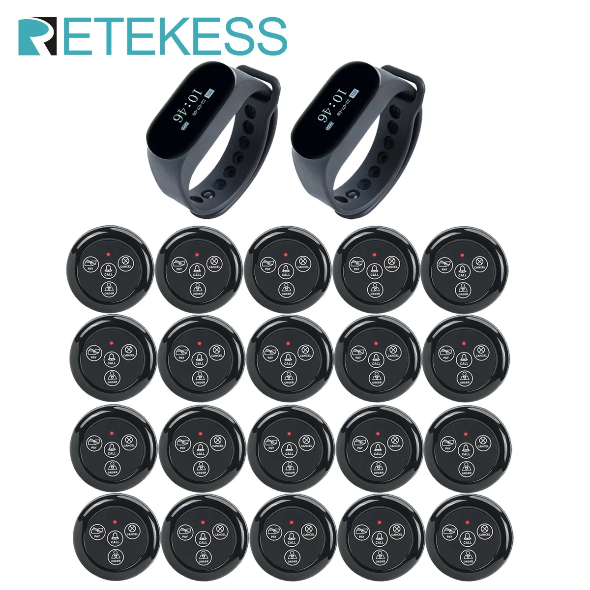 Retekess-Restaurant-Pager-Wireless-Calling-System-2-TD112-Waterproof ...