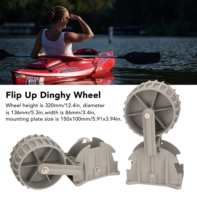 Dinghy Wheels 2pcs Nylon Inflatable Boat Easy Mount Launching Wheel Car ...