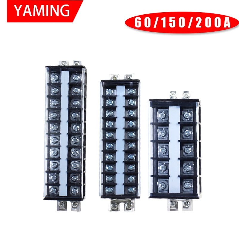 TD Series High Current 60/100/150/200A Terminal Block DIN Rail Mounting ...