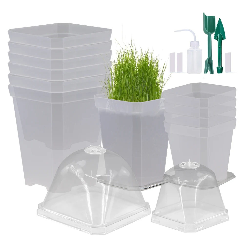 4-Sizes-Plant-Nursery-Seedling-Cup-Kit-with-Warmer-Cover-Humidity-Dome ...