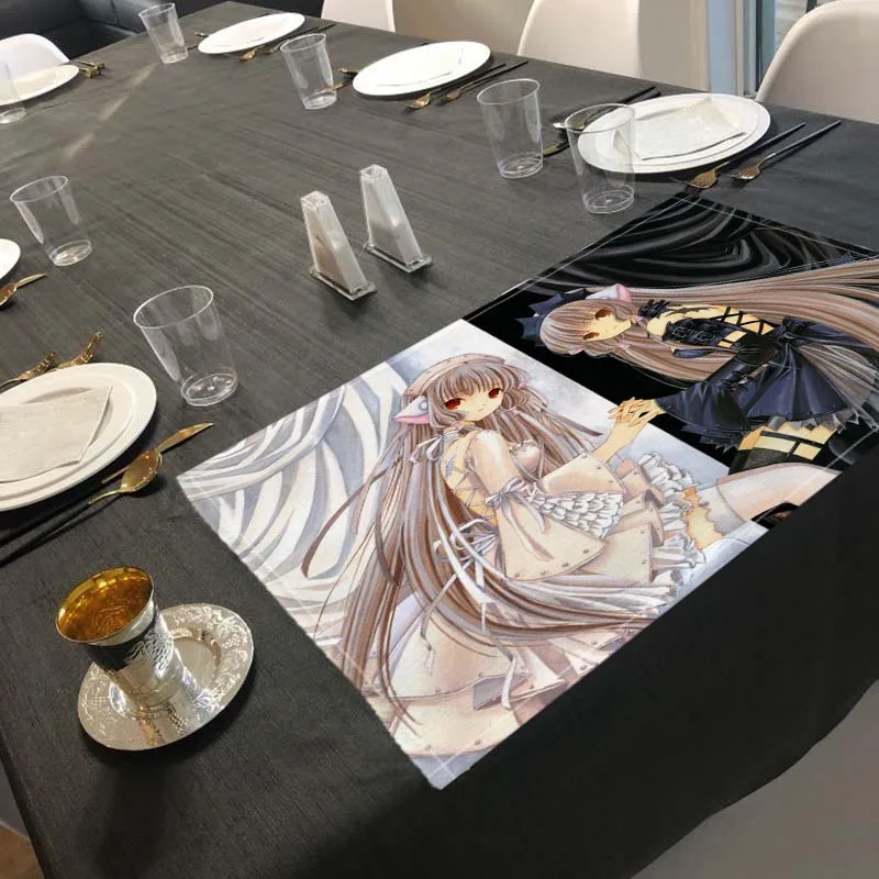 Anime-Nice-Chobits-Cartoon-Placemat-Linen-Dining-Table-Mats-Pads-Bowl ...