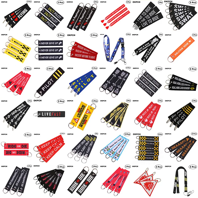 LLavero-de-cadena-de-3-piezas-para-motocicleta-y-coche-llaveros ...