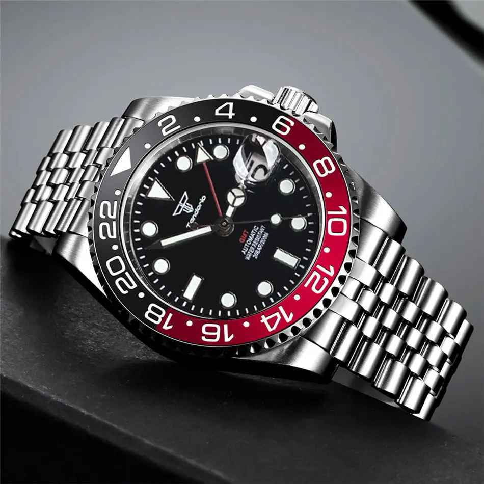 Tandorio-40mm-NH34-Movement-Automatic-Watch-For-Men-GMT-Function-Black ...