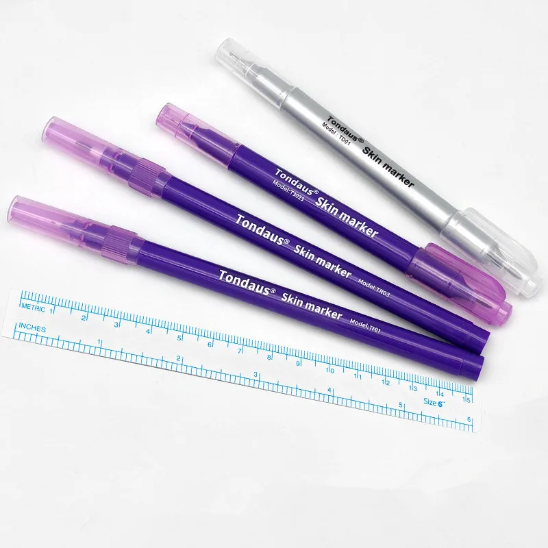 10Pcs Surgical Skin Tattoo Marker Pen Double Headed Embroidery Eyebrow ...