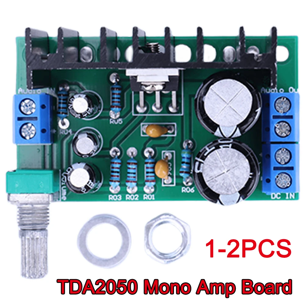 TDA2050 Mono Audio Power Amplifier Board Module DC/AC 12-24V 10-100W 1 ...