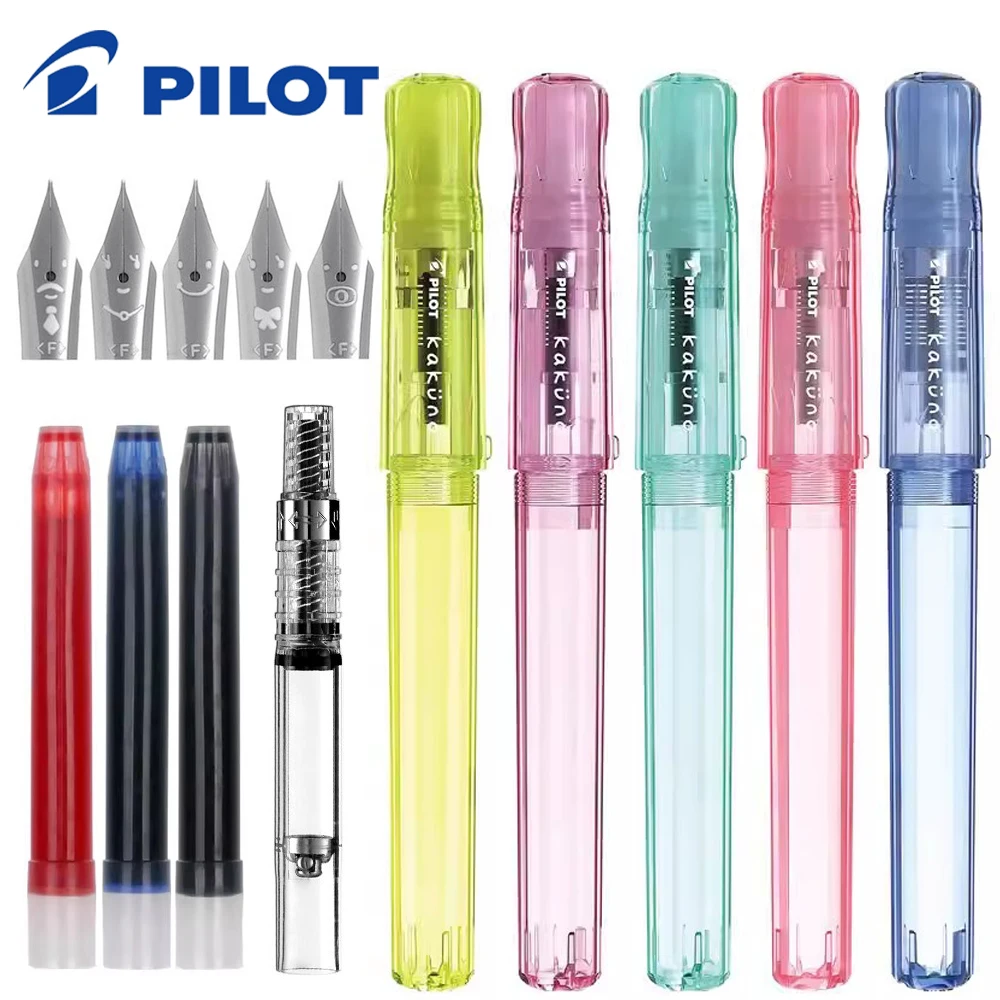 Japan-PILOT-Fountain-Pen-Set-FKA-1SR-Smiley-Nib-Kakuno-Color ...