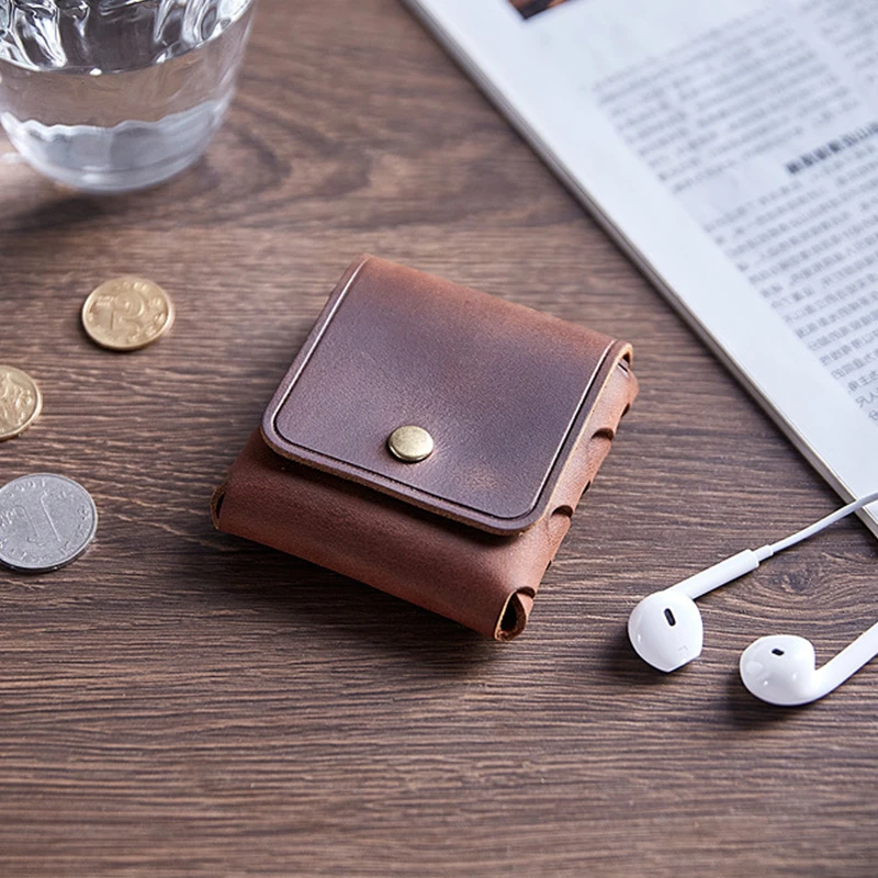 Genuine Leather Coin Purse | Leather Coin Pouch Zipper | Small Leather ...