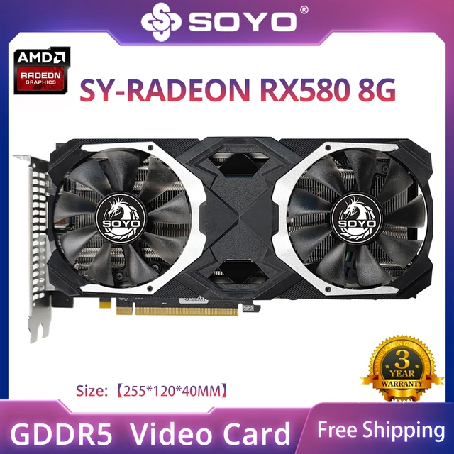 Tarjeta Gráfica GPVHOSO RX580 8G, 8GB GDDR5 (256bit)