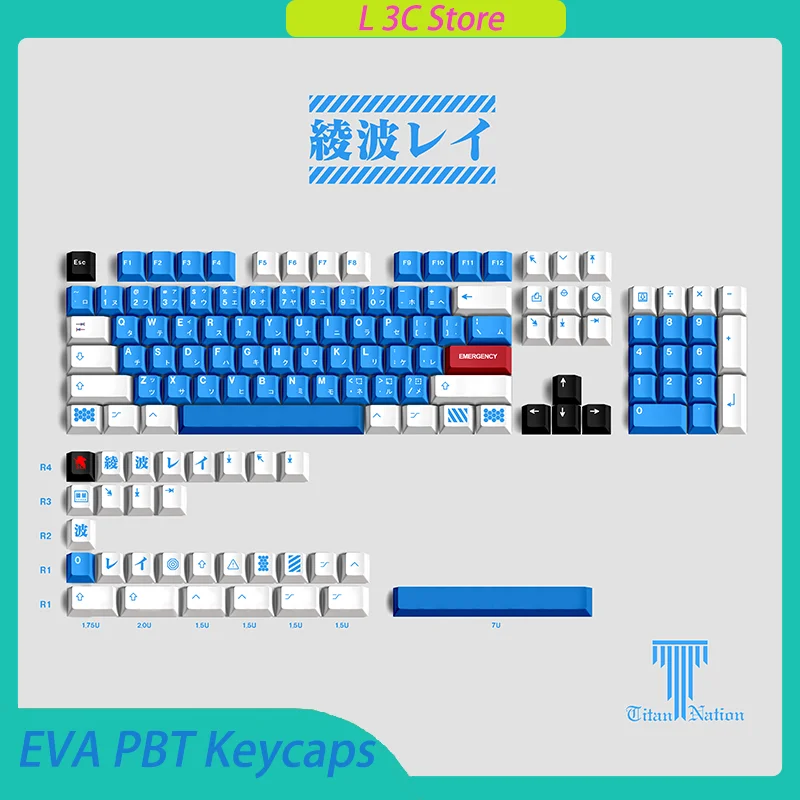 Titan-Nation-EVA-Theme-Key-Cap-Custom-GMK-Lilith-134-Key-PBT-Cherry ...