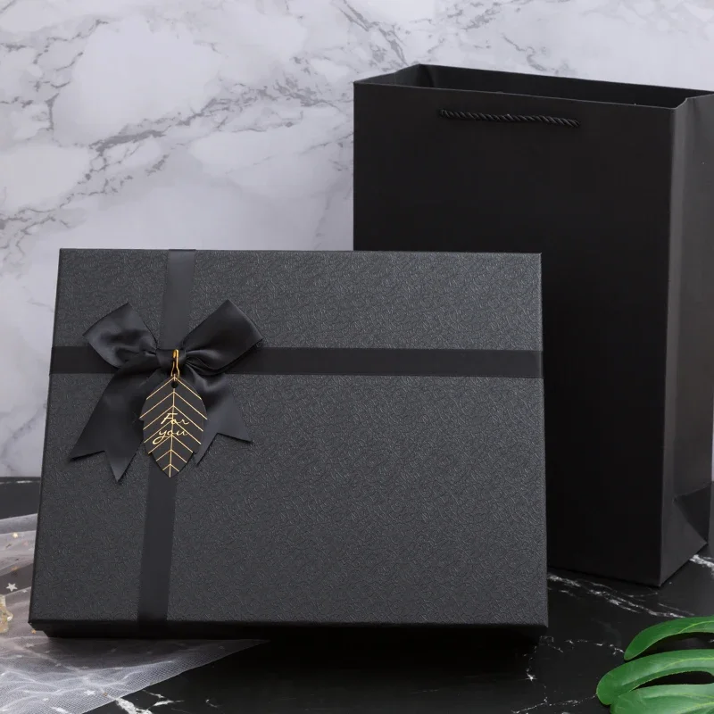 Black Hidden Patterns Gift Box Creative Papeboard Gift Box with ...