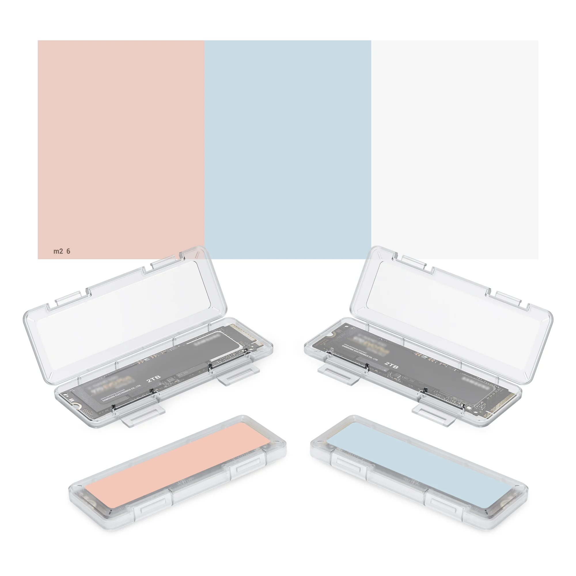 4-PCS-Clear-Plastic-Individual-M-2-SSD-Storage-Case-For-M-2-2280-2260 ...