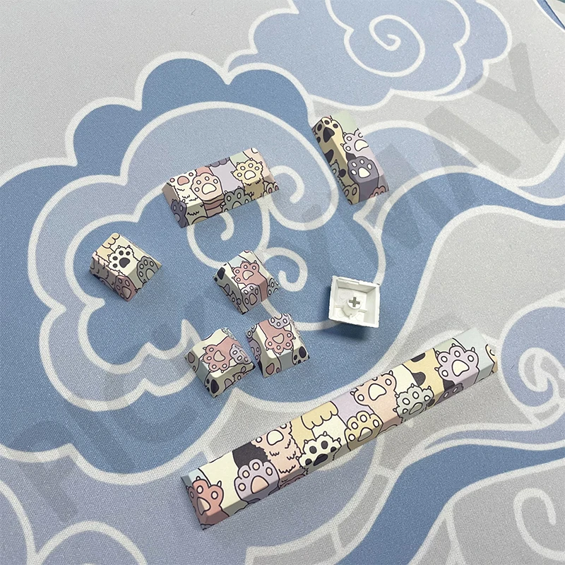 Cat-s-Paw-8-PCS-Dye-Sublimated-PBT-Keycaps-DIY-Spacebar-Profile-Fit ...