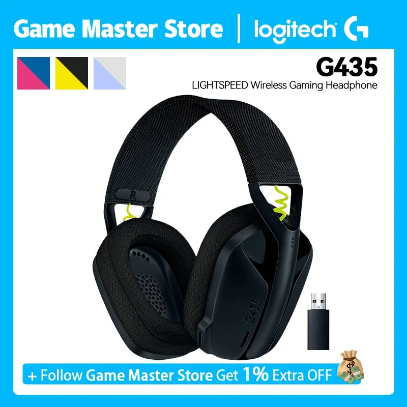 Logitech auriculares inalámbricos G435 LIGHTSPEED para videojuegos ...
