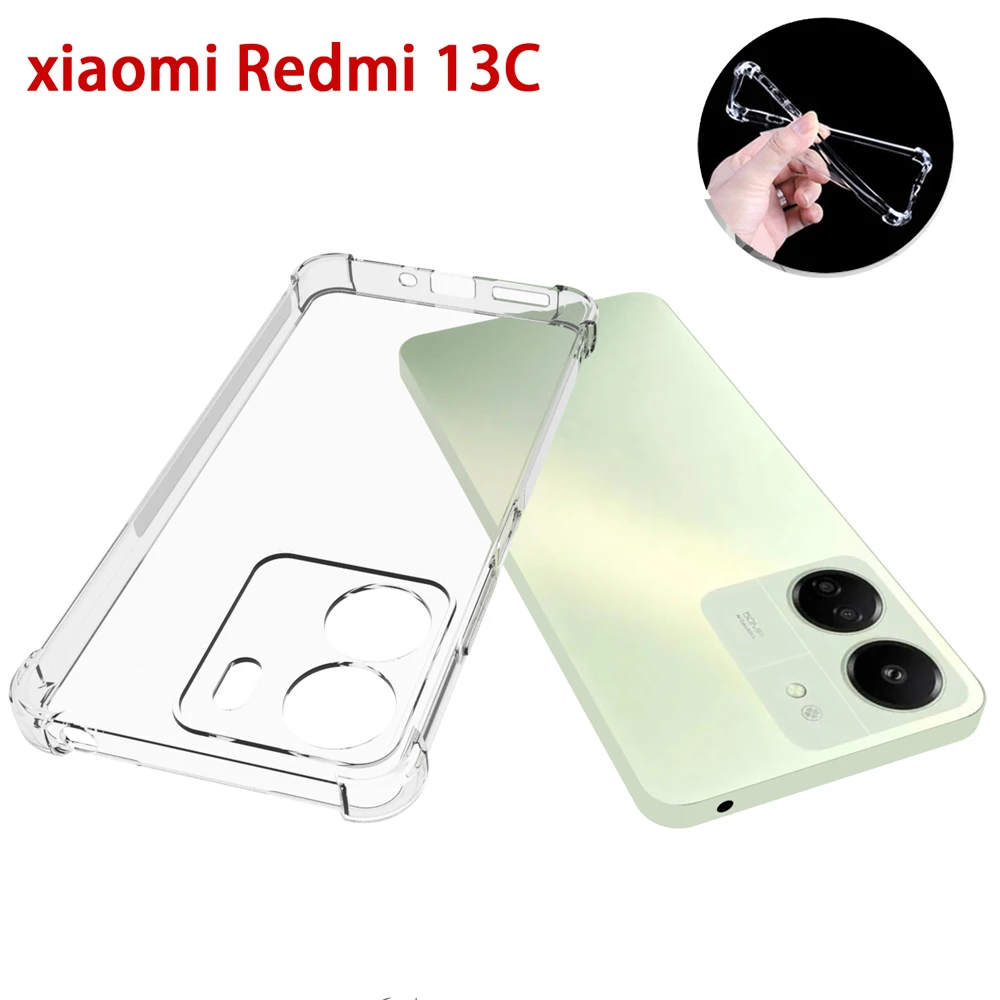 1.5MM Thick Air-Bag Clear Case For Xiaomi Redmi 13C 13 C Shockproof ...