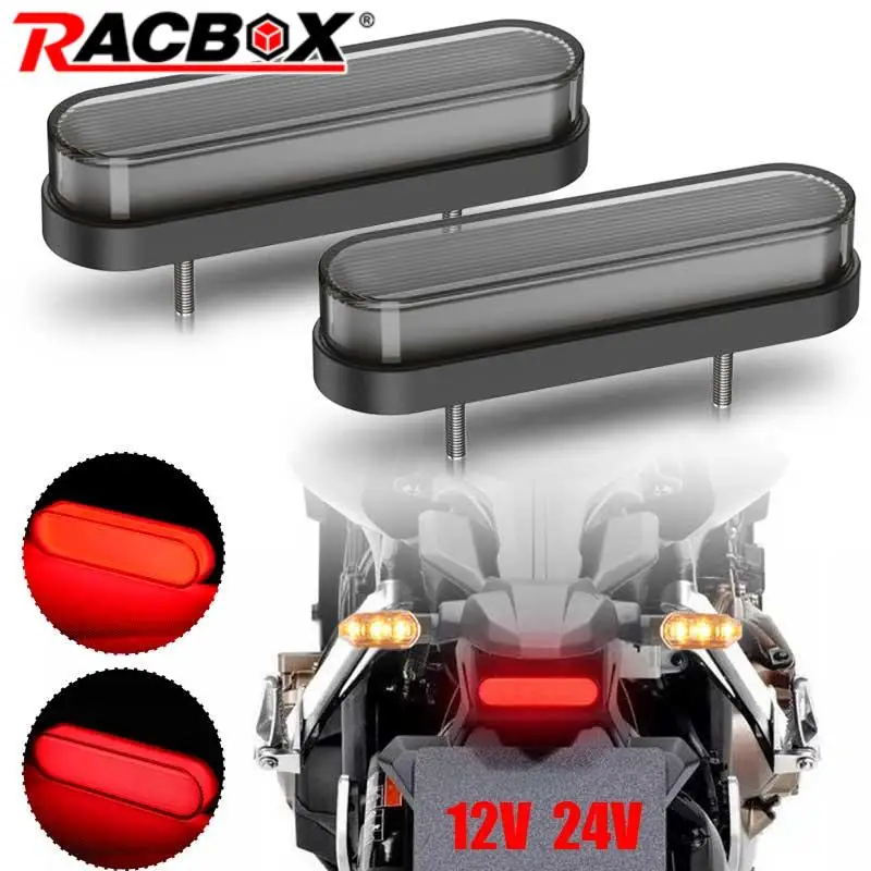 24LED Universal Motorcycle Motorbike Rear Brake Tail Light Stop Red LED ...