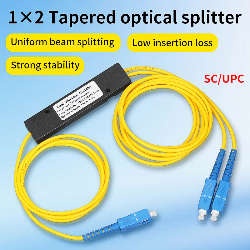 1x2 Fiber Optic Splitter SCAPC/SCUPC/FCUPC(Optional) 1 Point 2 PLC ...