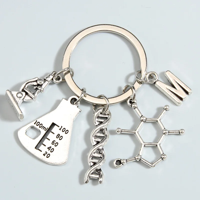 Science-Keychain-Microscope-Measuring-Glass-Chemical-Molecules-Key-Ring ...