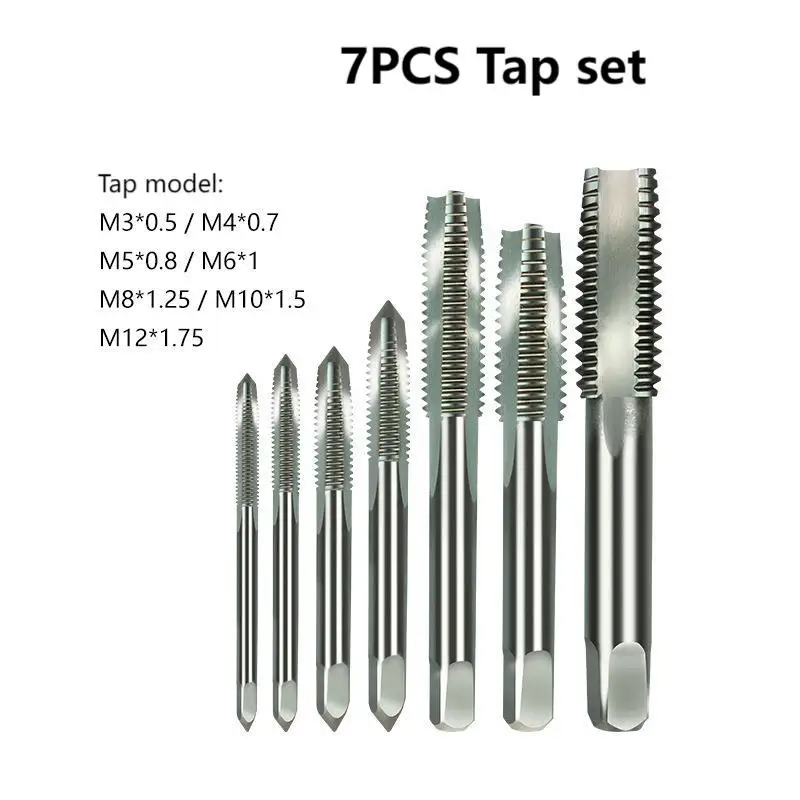 Free-shipping-Tap-Holder-Set-M3-12-Metric-Thread-Tap-Bearing-Steel ...