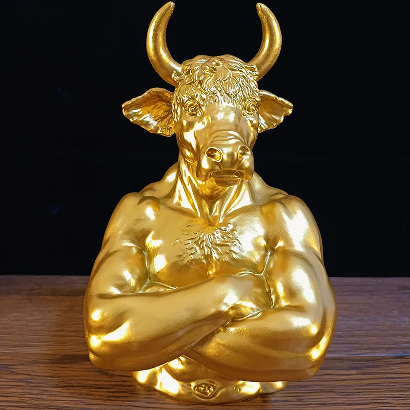 Golden Bull Head Statue: The Ultimate Logo Bull Logo Symbol for Wall ...