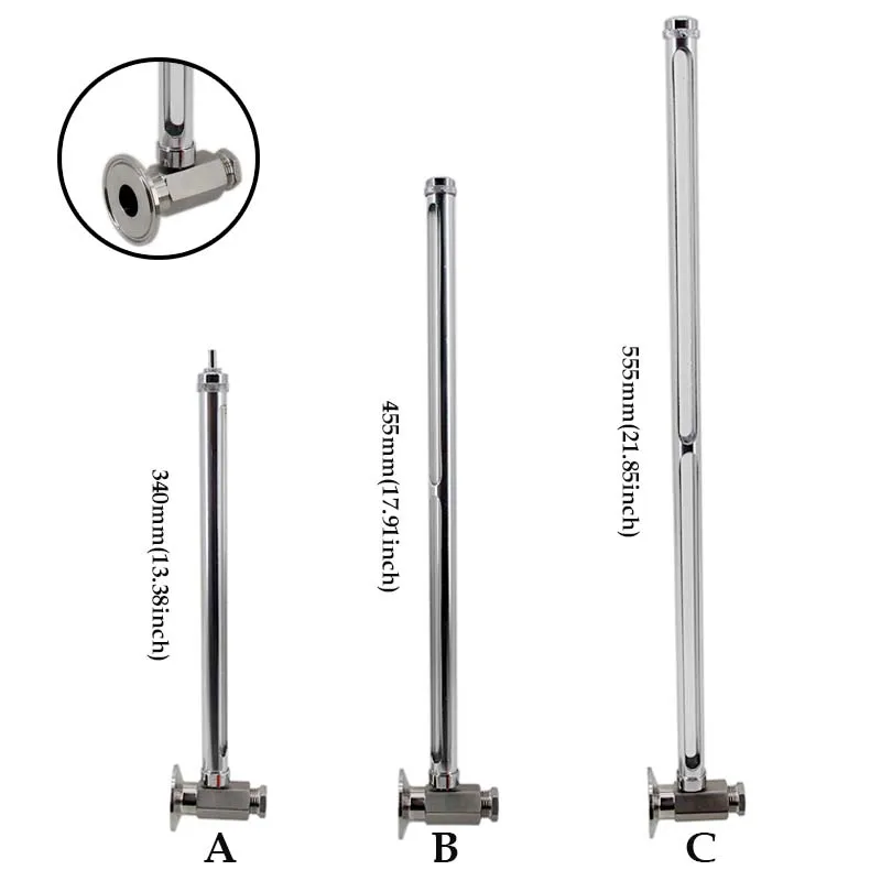 1-5-Inch-Tri-Clamp-Sight-Gauge-Homebrew-Water-Level-Chrome-Plated-Guard ...