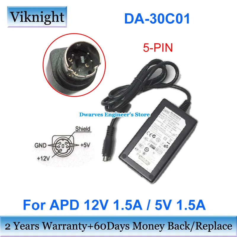 Echt 5V 12V 1.5A Apd Ac Adapter DA-30C01 RS-E02AB AD6008 Oplader Voor ...