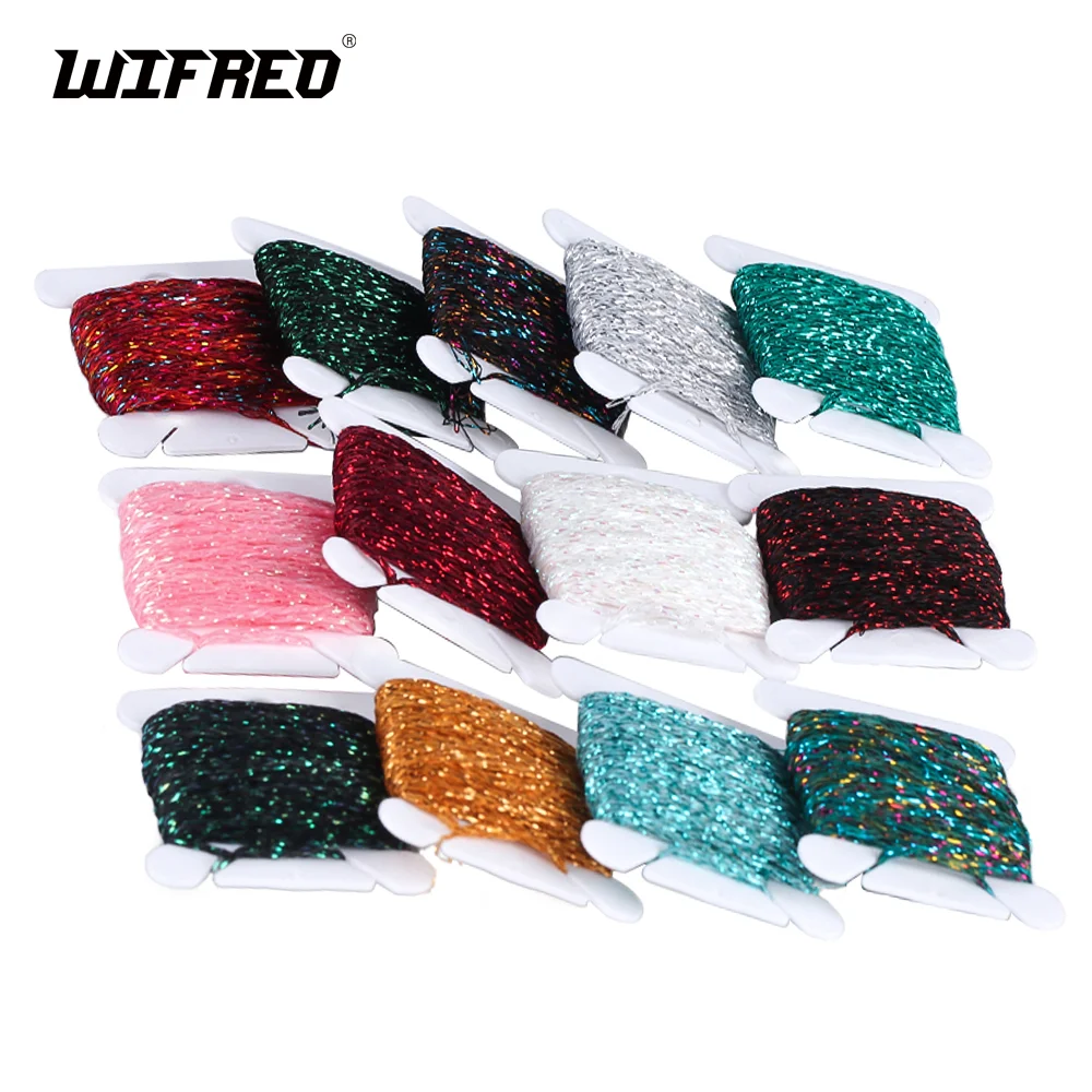 Wifreo 20M=2Cards Holographic Tinsel Flat Braid Body Flash Fly Tying ...