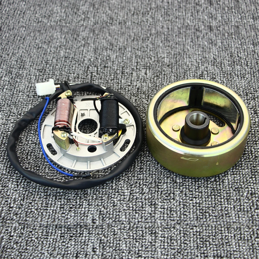 Conjunto de rotor de estator AX100 Magneto para motocicleta, dos ...
