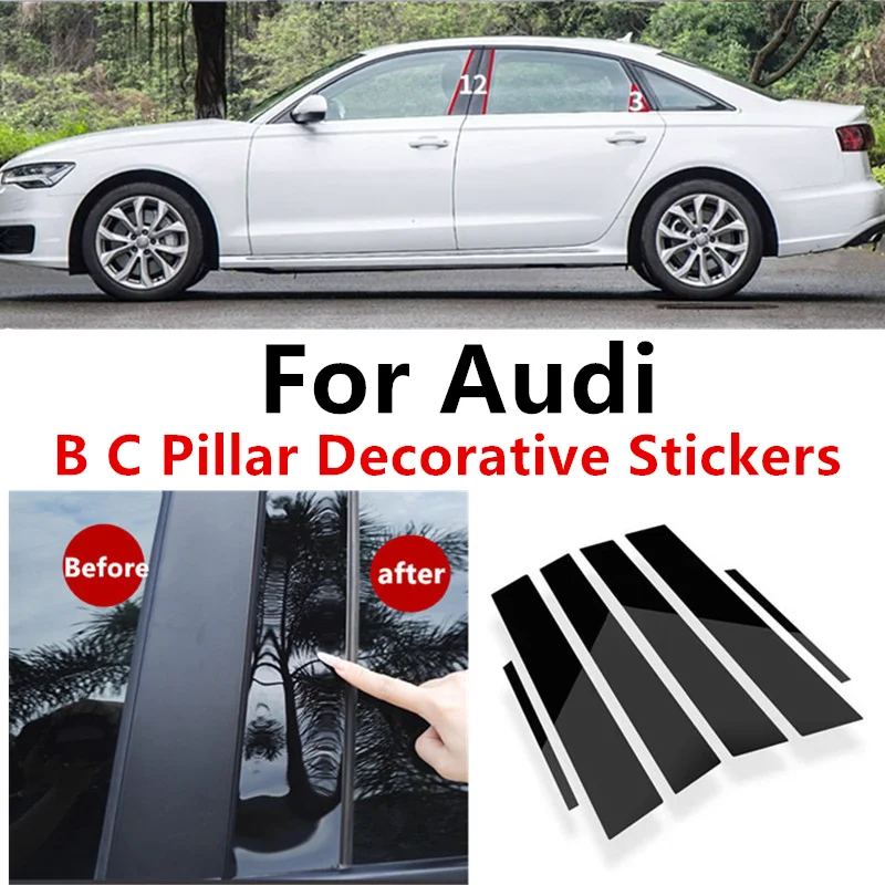 Side-Car-Sticker-B-Pillar-vinyl-Central-Column-Window-Trim-For-Audi-A3 ...