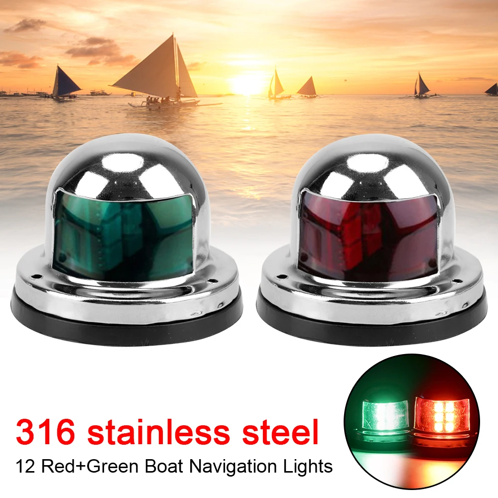 Stainless-Steel-Warning-Signal-Light-2pcs-Sailing-Lamp-for-Marine-Yacht ...