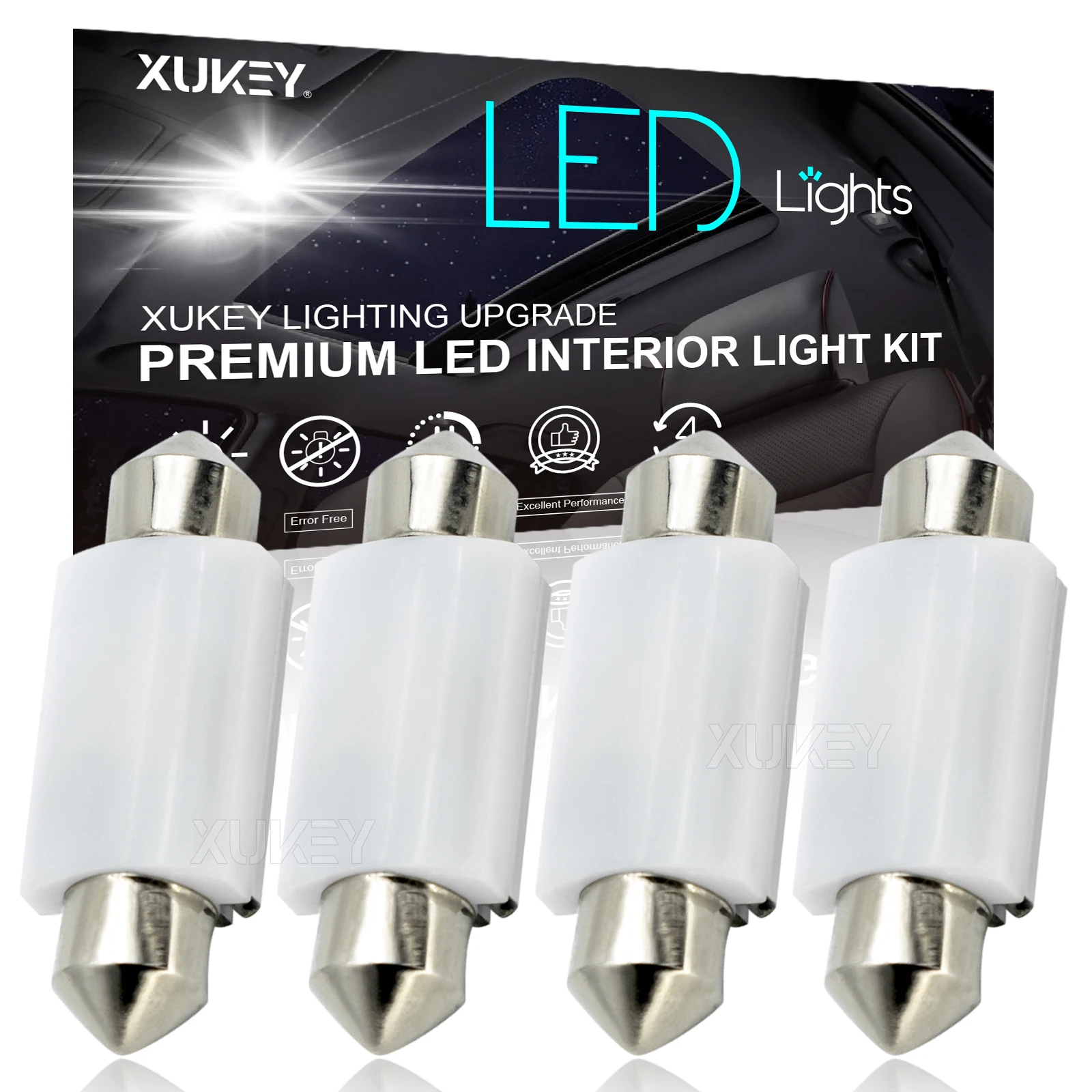 2-4pcs-Festoon-Car-Interior-Lights-LED-Map-Trunk-Cargo-Dome-Lamp-White ...