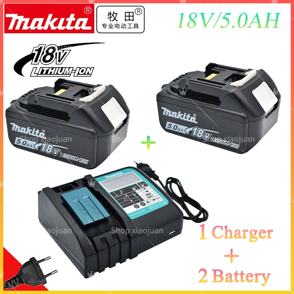 100-original-BL1850-Rechargeable-Battery-18V-5000mAh-Lithium-ion-for-Makita-18v-Battery-BL1840 ...