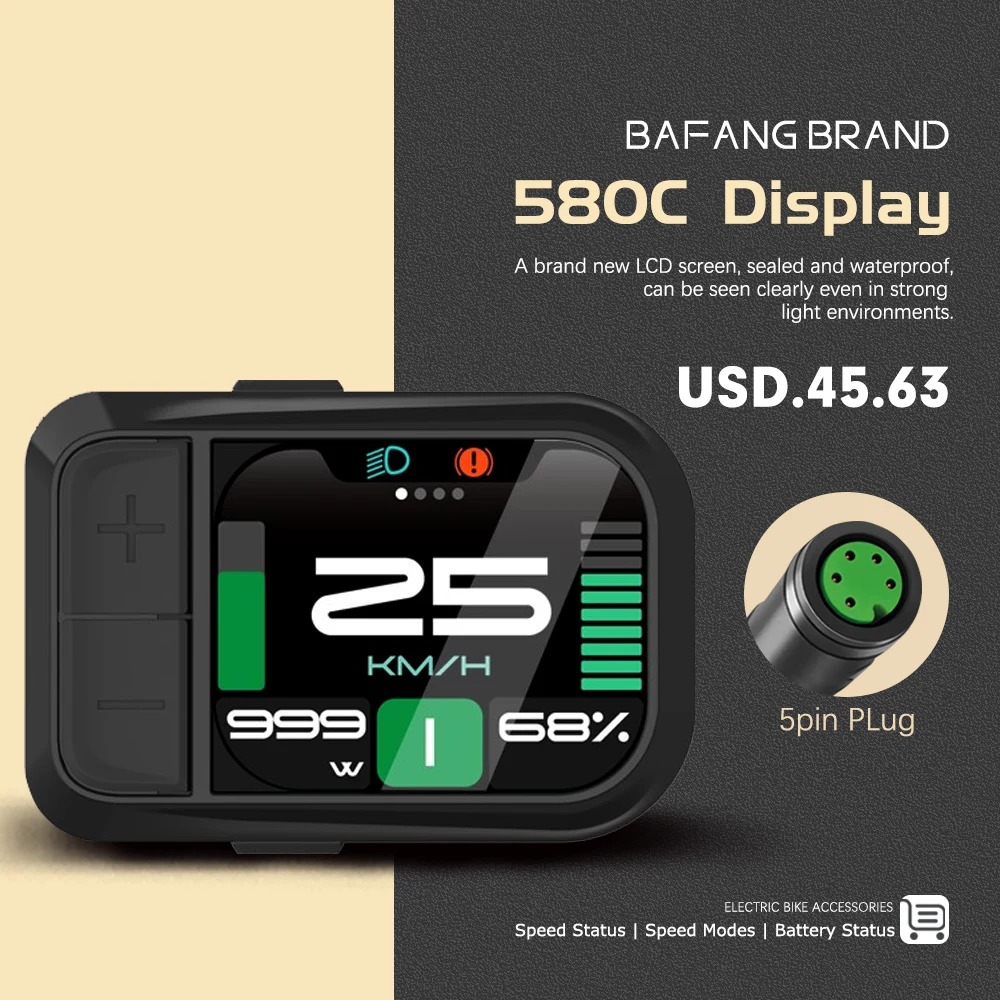 Ebike-LCD-Display-580C-UART-HMI-for-Bafang-Mid-Drive-Motor-BBS01-BBS02B ...