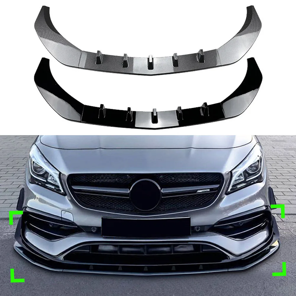 Front-Bumper-Lip-Spoiler-Side-Lower-Splitters-Body-Kit-For-Mercedes ...
