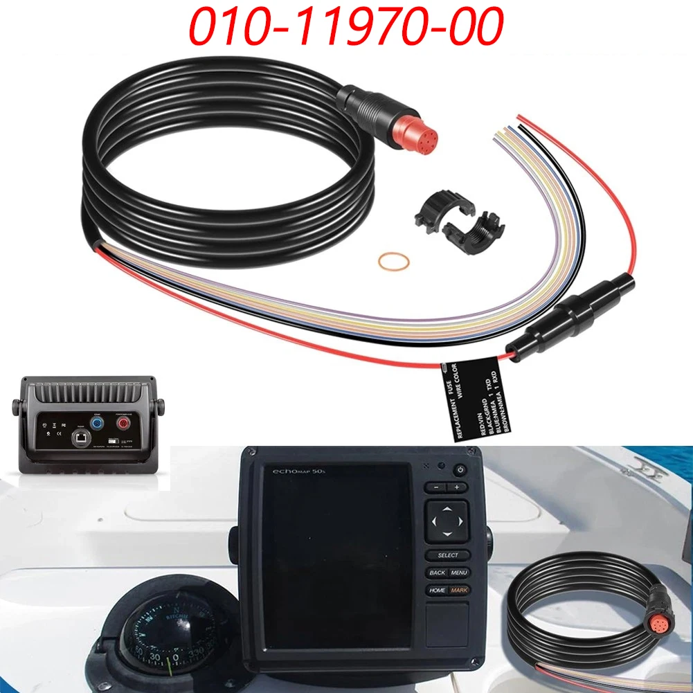 TM 8-Pin Power Cable 010-11970-00 Fit for Garmin echoMAP 50dv/50s/70dv ...