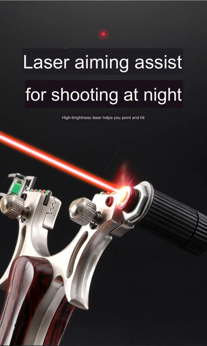 Potente fionda con puntamento laser, lega, catapulta a pressione rapida, set di accessori per la ...