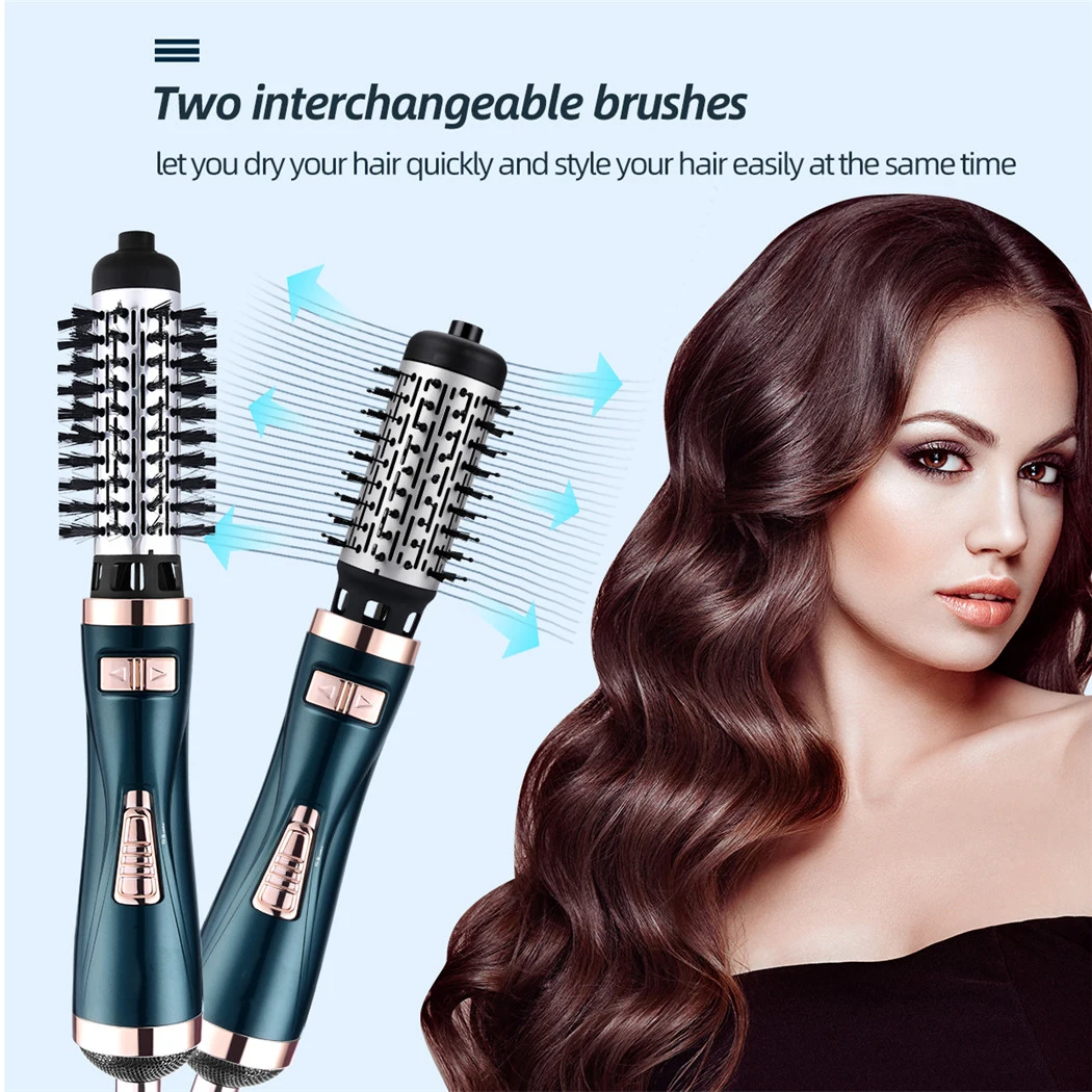 Rotating Hair Dryer Brush Blow Dryer Hair Curler Brush One Step Hair ...