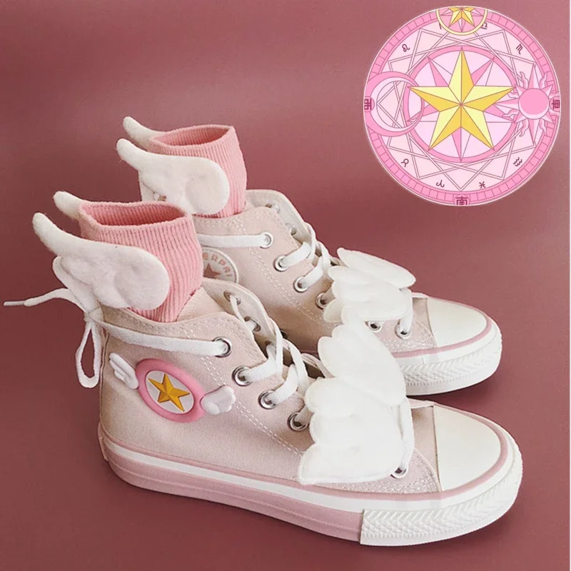 Cardcaptor-m-gico-de-Anime-Sakura-Cosplay-de-princesa-rosa-zapatos ...