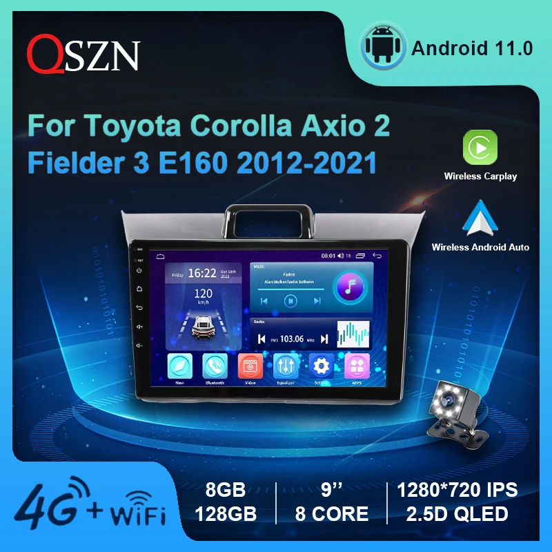 Android 11 Car Radio For Toyota Corolla Axio 2 Fielder 3 E160 2012 ...