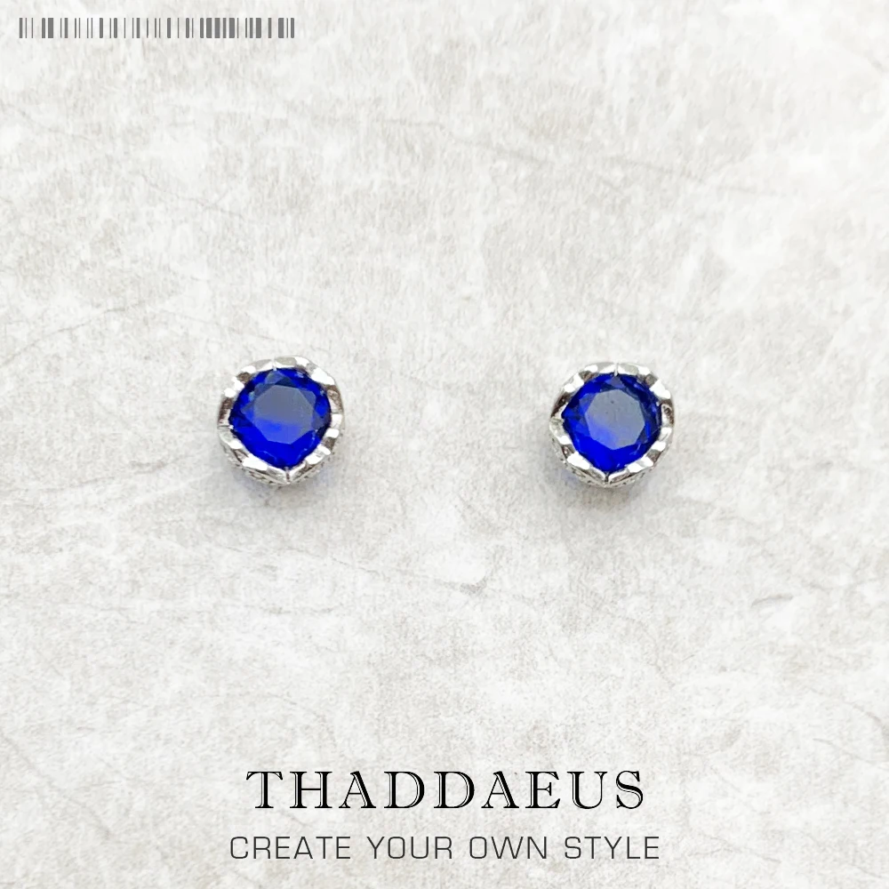 Stud Earrings Dark Blue Lotus Europe Style Glam Fine Jewerly For Women ...