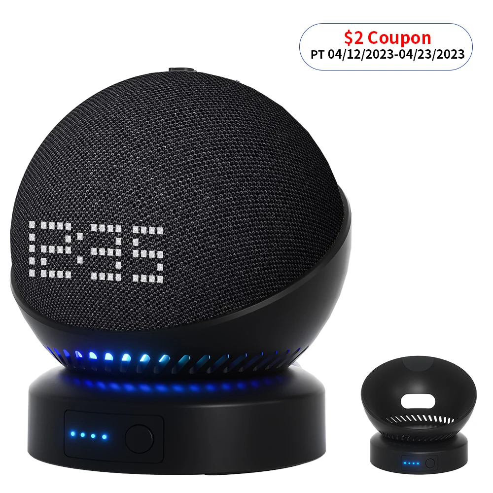 Base de batería recargable inalámbrica portátil, Compatible con Echo ...