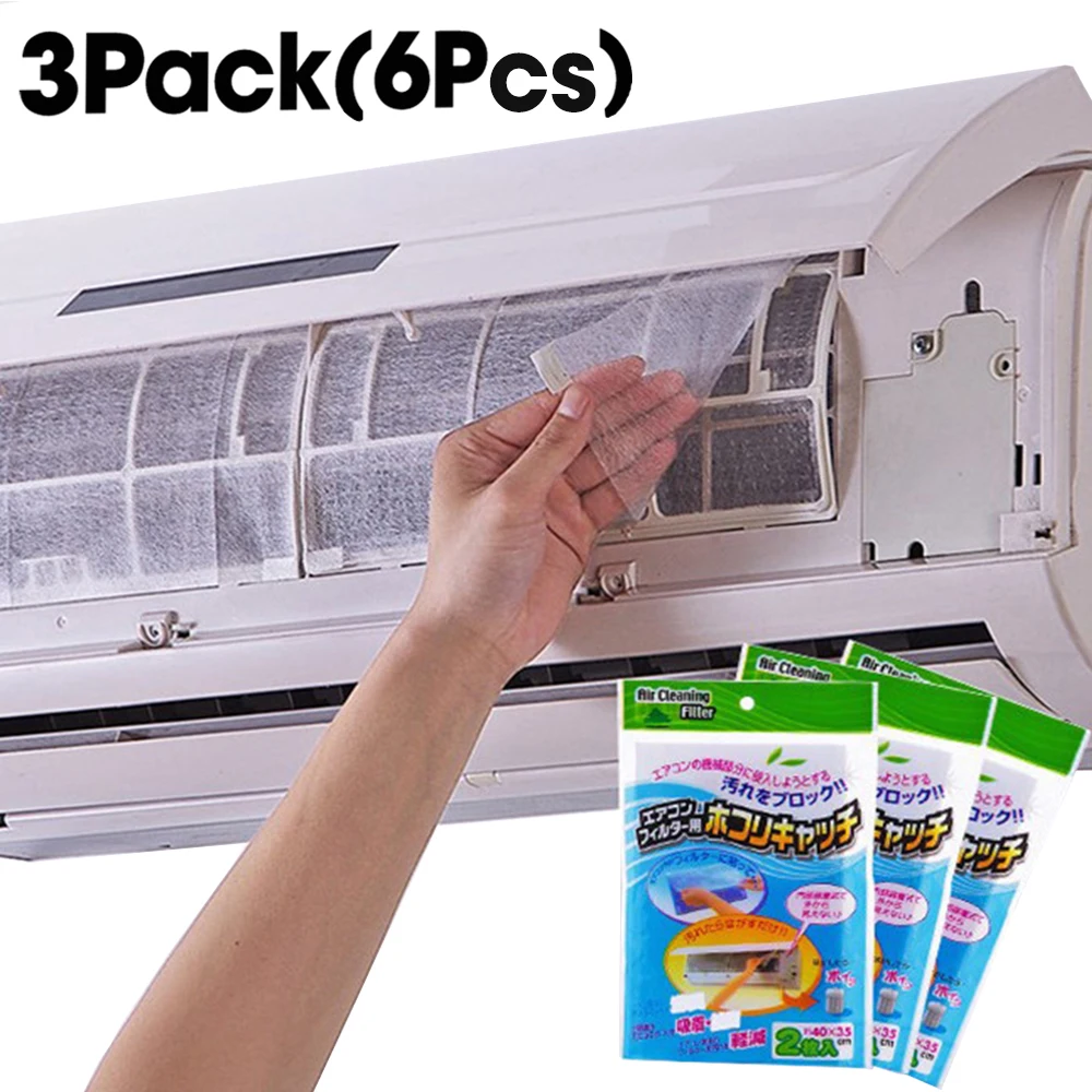 6PCS-Air-Conditioner-Filter-Papers-Wind-Outlet-Dustproof-Protection ...