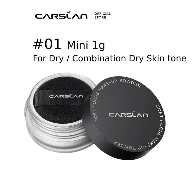 CARSLAN Black Magnetic Translucent Loose Setting Powder Sample 1g