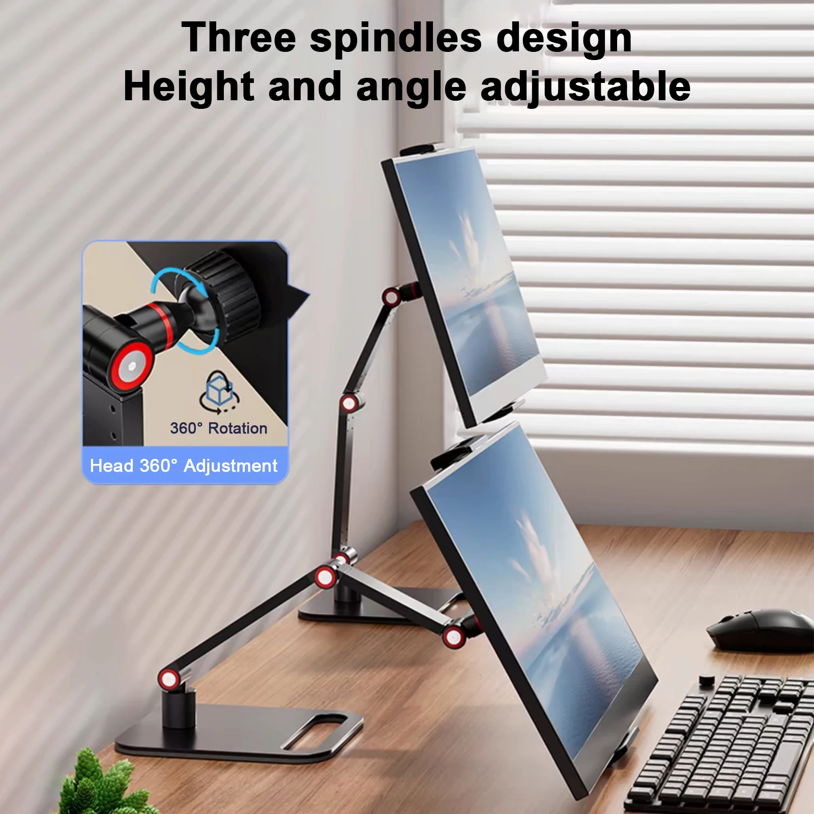 Suporte-para-iPad-Altura-Ajust-vel-Rota-o-de-360-Suporte-do-Monitor ...