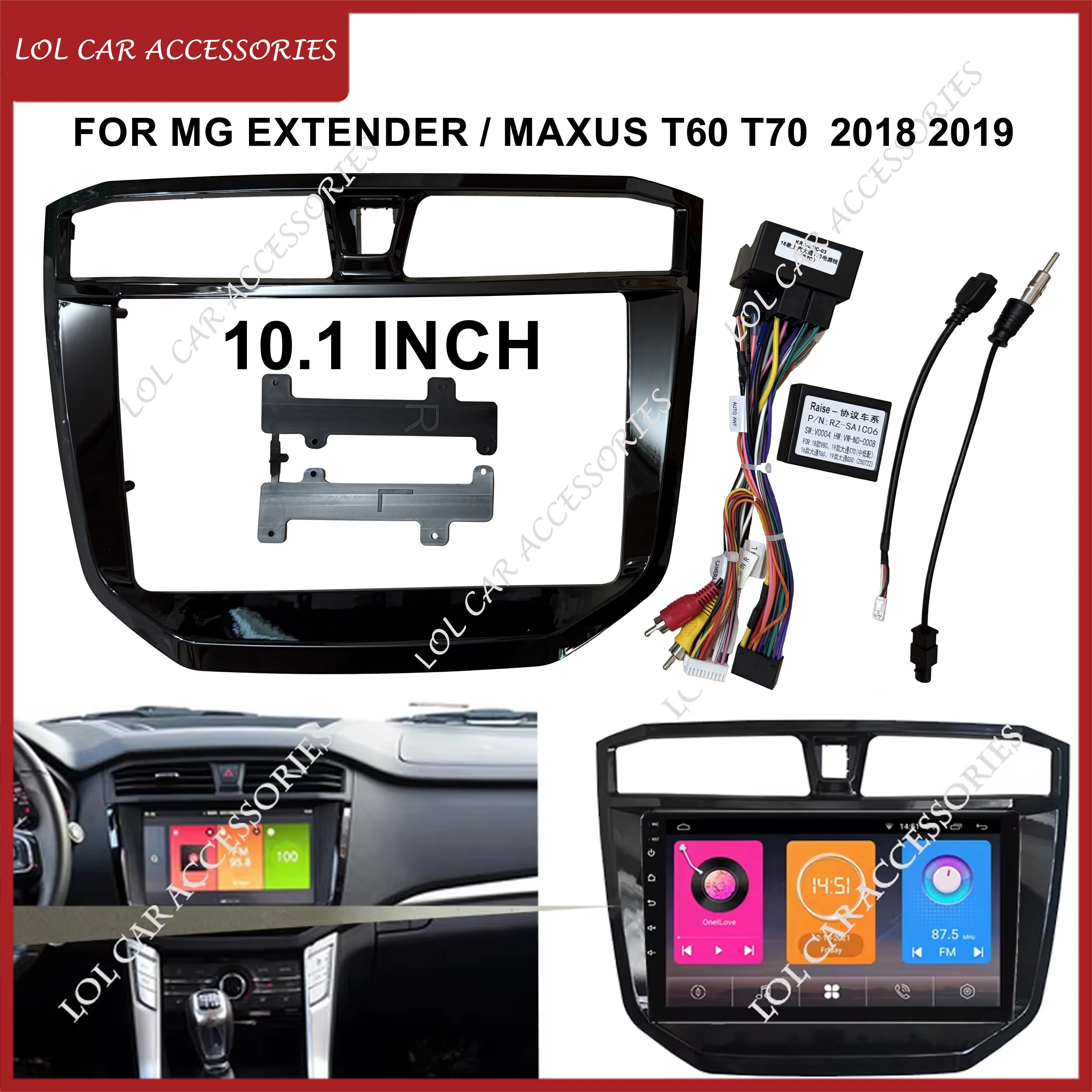 2 DIN 10.1 Inch Car Radio Install Fascia for MG Extender Maxus T60 T70 ...