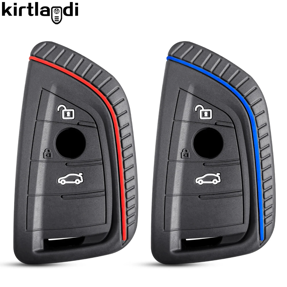 Silicone Car Key Case Keychain Key Cover For BMW 1 2 3 4 5 6 7 Serie X1 ...