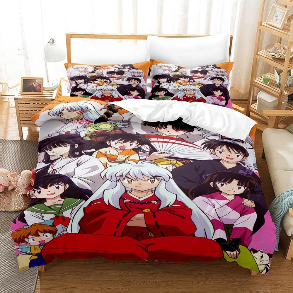 New-Fashion-Inuyasha-Bedding-Set-Single-Twin-Full-Queen-King-Size-Bed ...